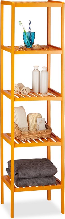 relaxdays - badkamerrek bamboe - staand rek - keukenrek - 5 etages ...