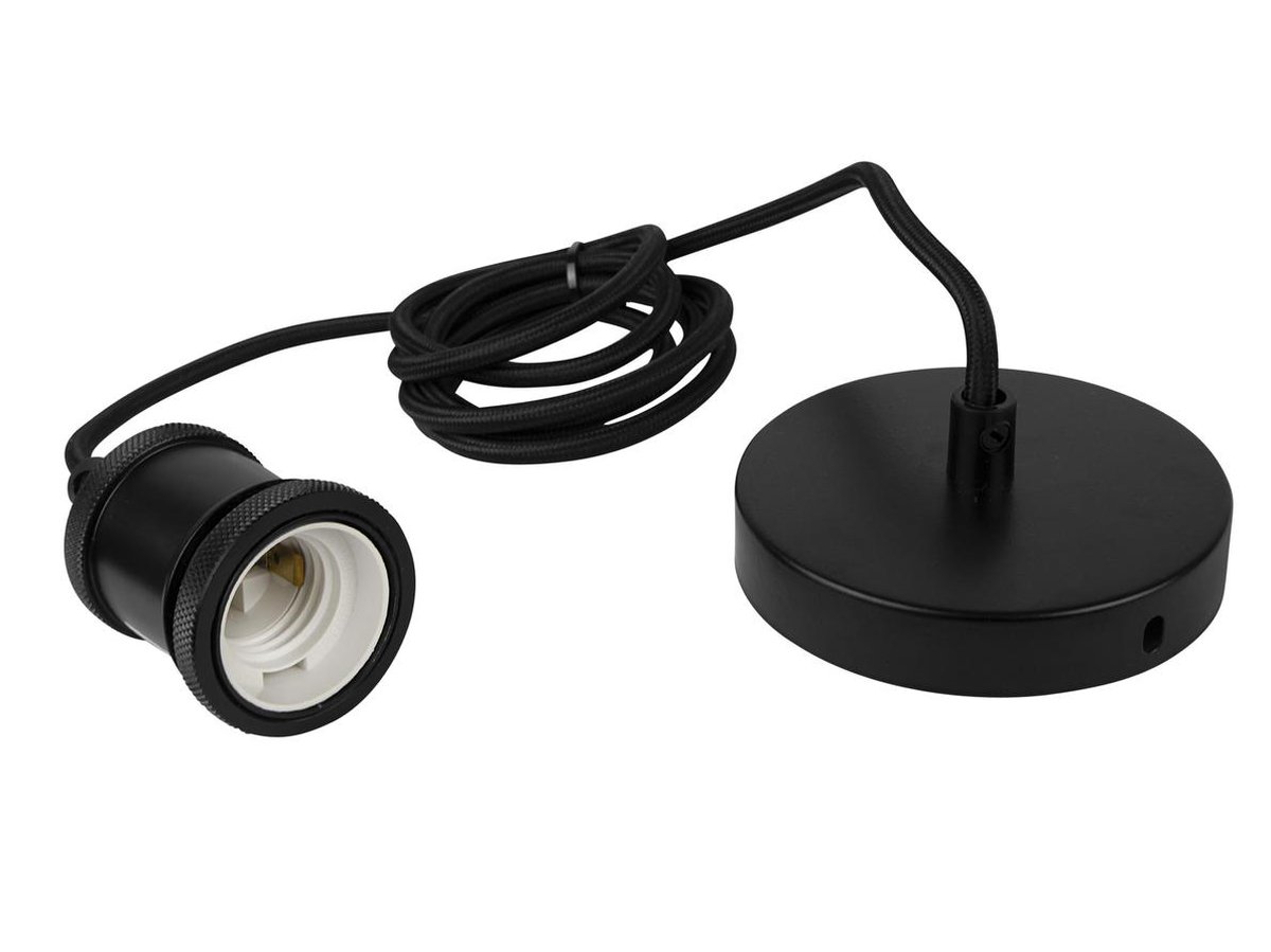 Retro messing fitting met strijkijzer snoer plafond zwart | bol.com