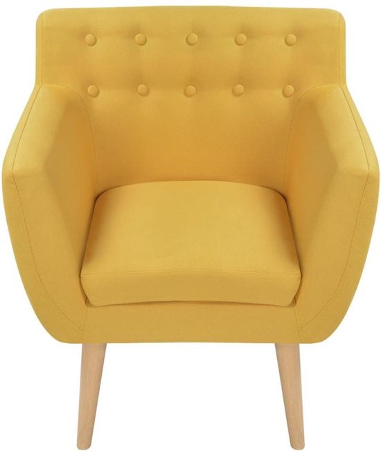 Luxe Fauteuil Geel Stof / Loungestoel / Lounge stoel / Relax stoel ...