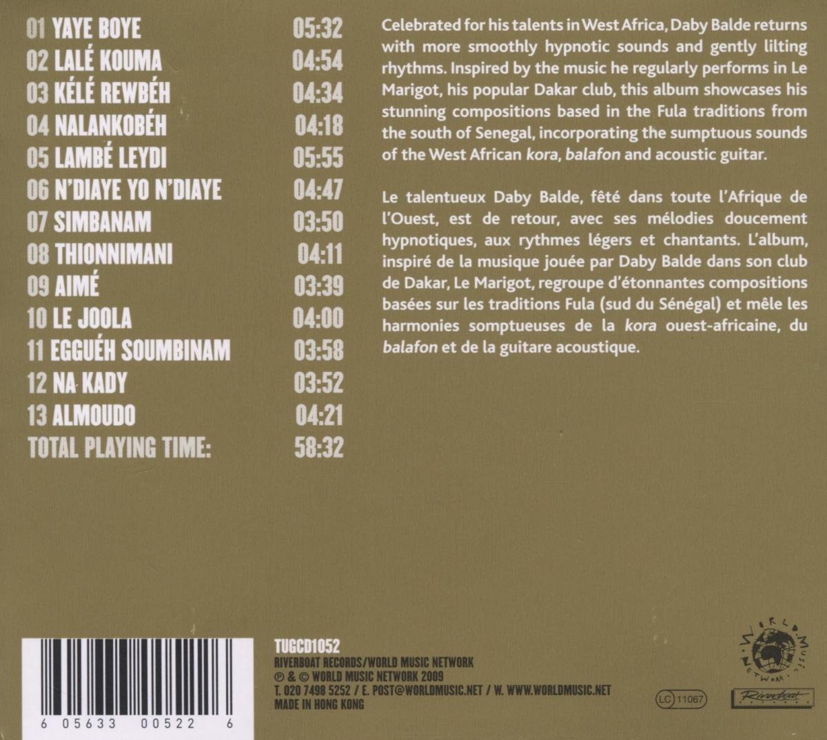 Le Marigot Club Dakar, Daby Balde | CD (album) | Muziek | bol.com