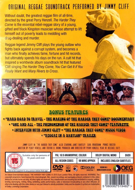 The Harder They Come [DVD] (Dvd), Jimmy Cliff | Dvd's | bol.com