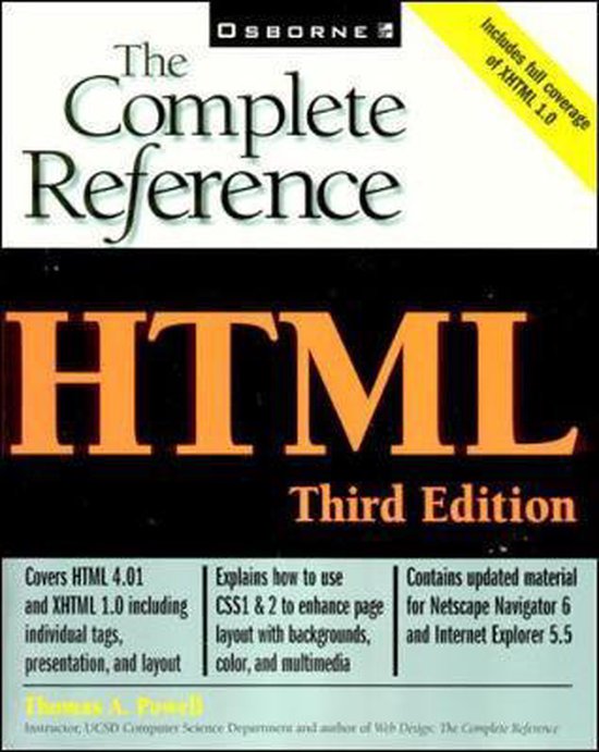HTML, Thomas Powell | 9780072129519 | Boeken | bol