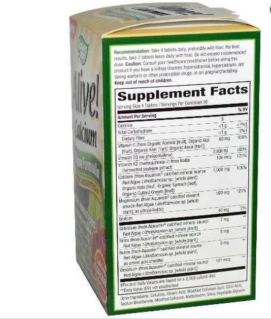 Alive! Calcium Botten formule (120 tabletten) - Nature's Way | bol.com