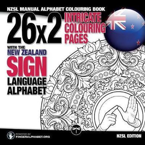 26x2 Intricate Colouring Pages with the New Zealand Sign Language ...