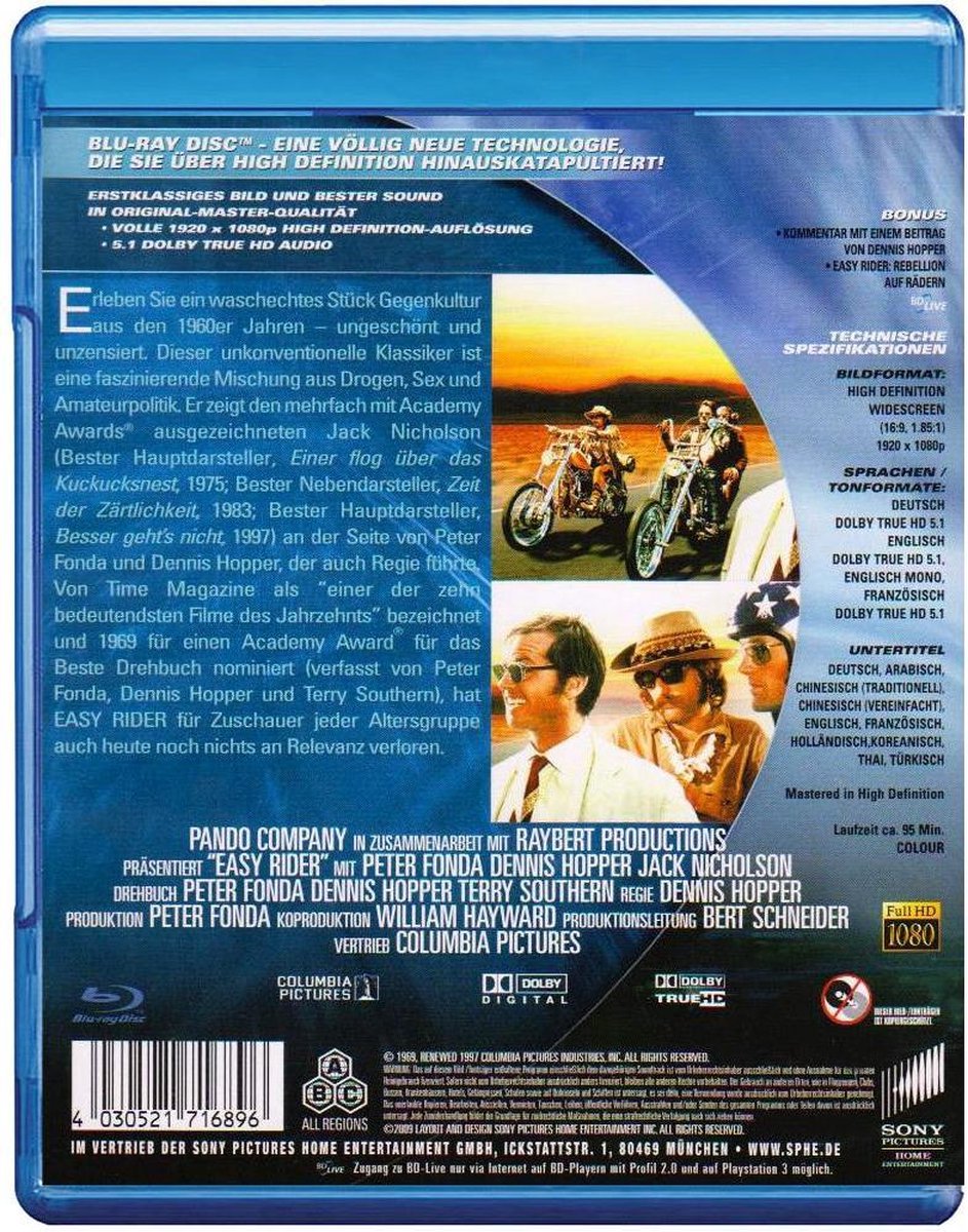Easy Rider/Blu-Ray (Blu-ray) | Dvd's | bol.com