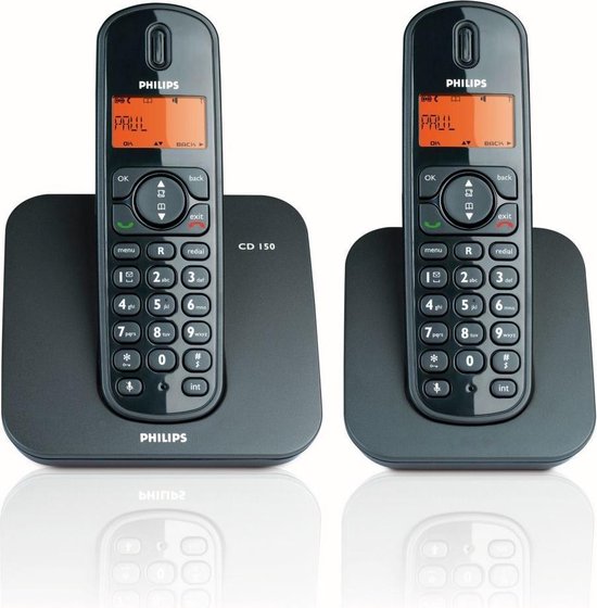 Philips CD1502B Duo DECT Telefoon | bol