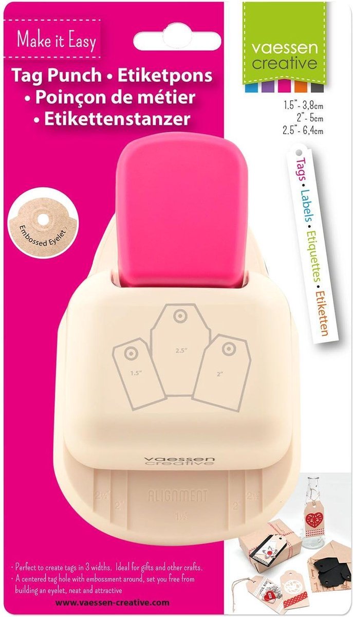 Vaessen Creative Pons - Tag pons 3 in 1 | bol