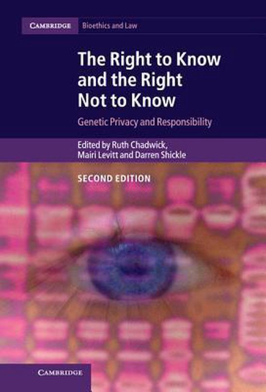Right To Know & The Right Not To Know | 9781107076075 | Ruth Chadwick ...