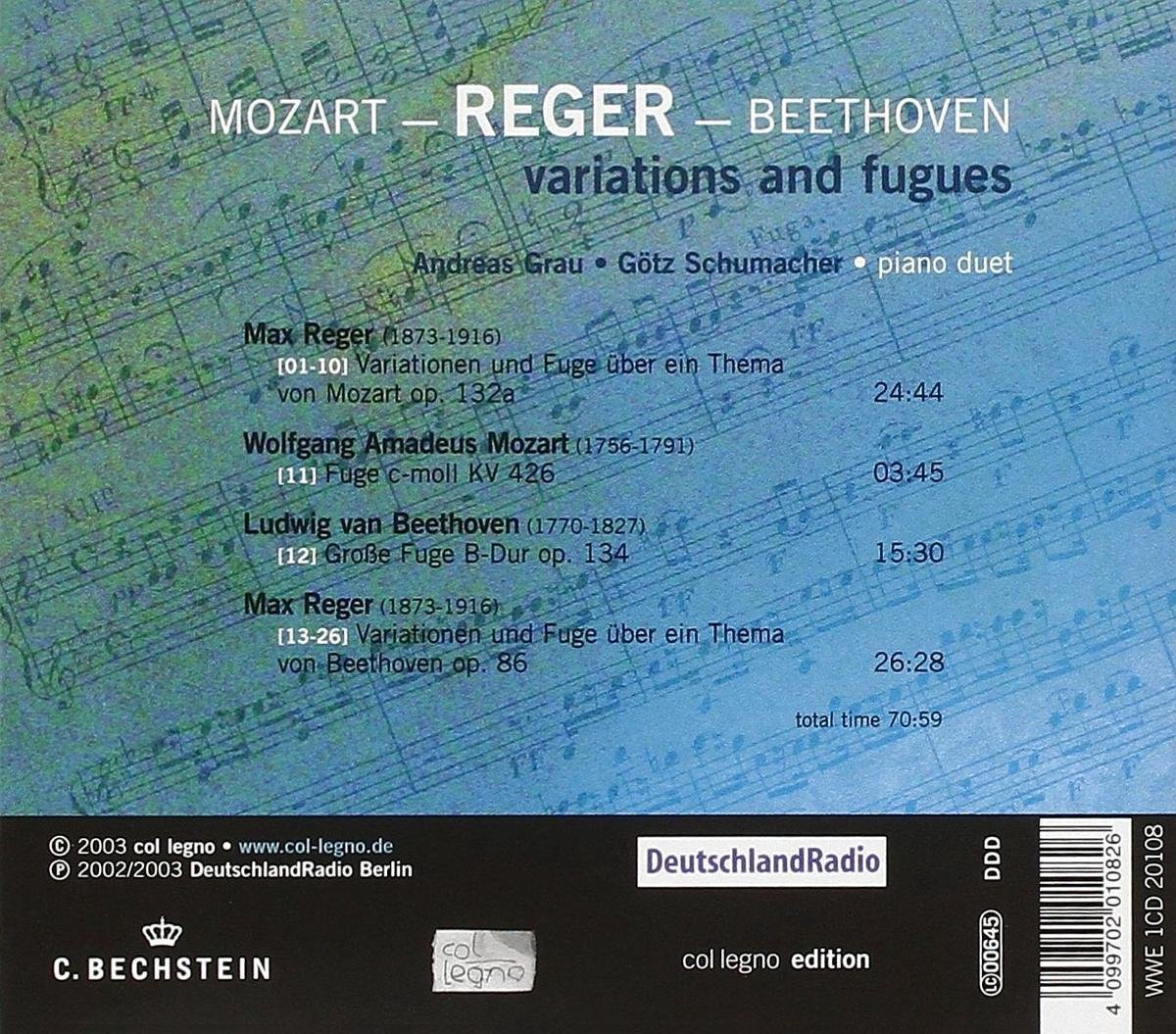 Mozart: Variations And Fugues, Gotz Schumacher | CD (album) | Muziek ...