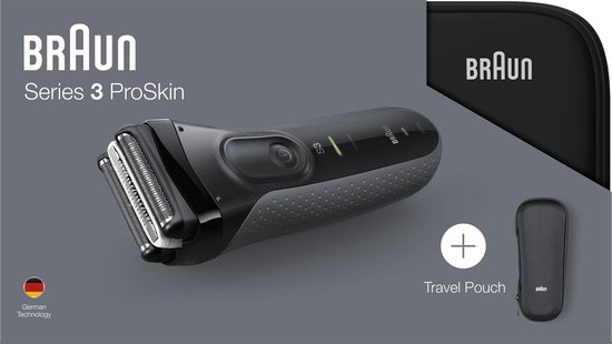 Braun Series 3 ProSkin 3000s Oplaadbaar Elektrisch met Reisetui, Zwart ...