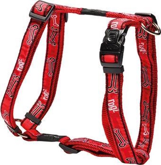 Rogz For Dogs Beach Bum Tuig Red Rogz Bone - 20 MMX44-74 CM | bol.com
