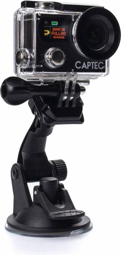Captec Vacuum - action cam zuignap - gopro zuignap - go pro suction cup mount - ook... | bol