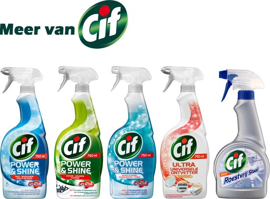 Cif Ultra Ontvetter - 2 x 750 ml - Spray - Voordeelverpakking | bol.com