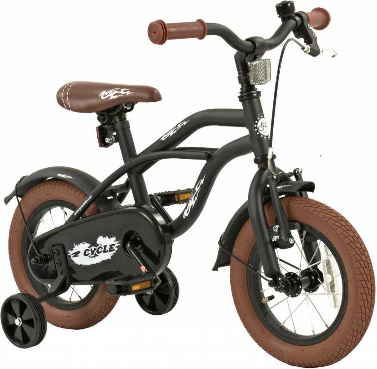 Jongensfiets 12 inch Cruiser Mat-Zwart (1223) - Jongensfiets | bol.com