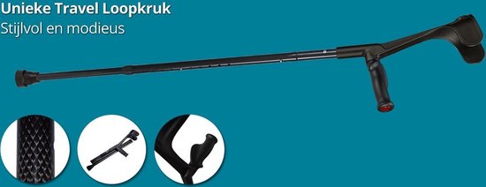 Per set | Zwart | Opvouwbare Carbon Krukken / Loopkrukken ...