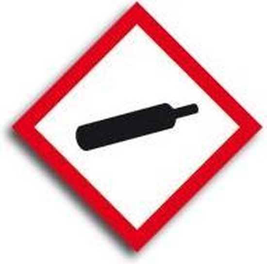 GHS03 oxiderende stoffen sticker, 500 op rol 18 x 18 mm - 500 per rol ...