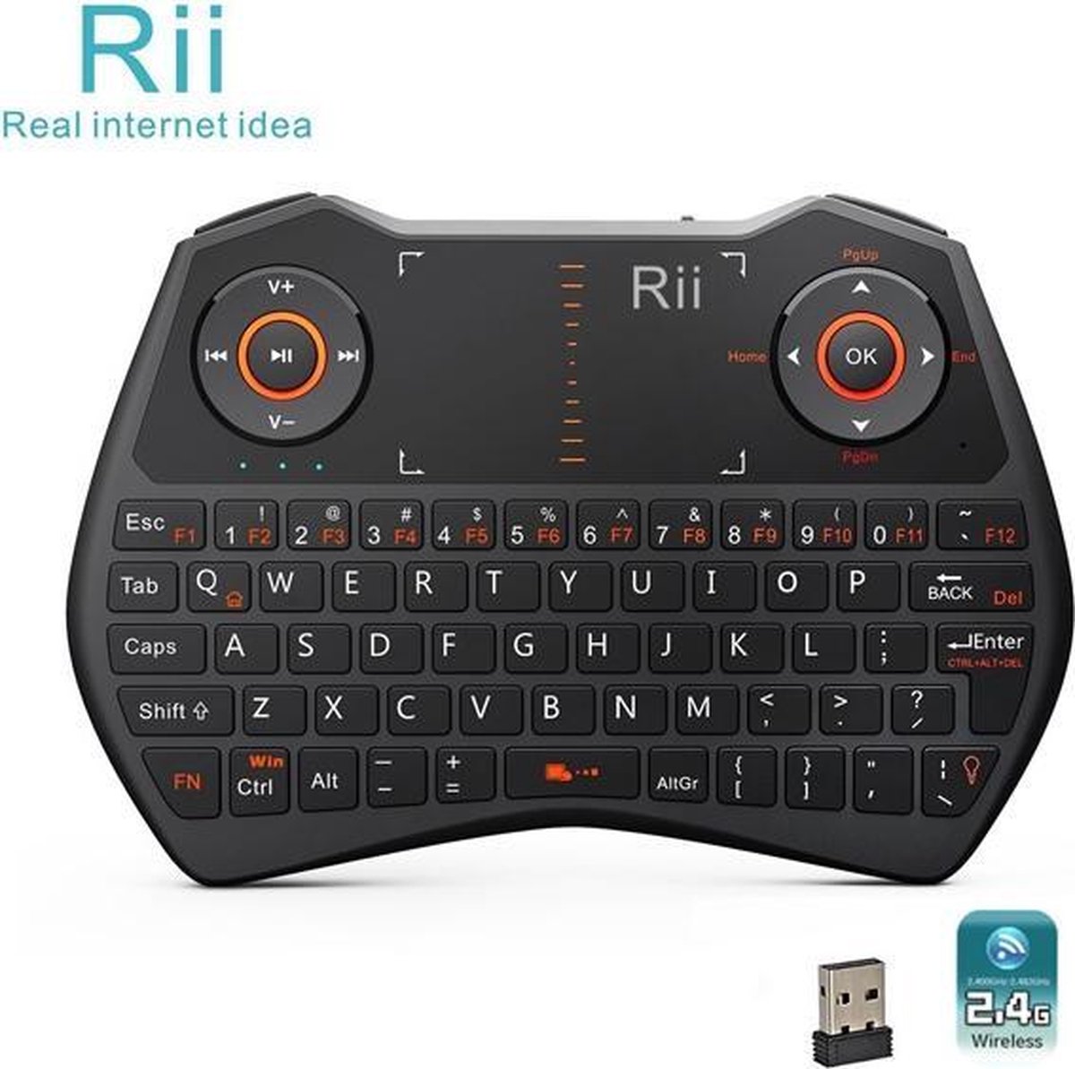 Rii Mini Wireless Keyboard i28C RF Draadloos QWERTY Engels Zwart ...