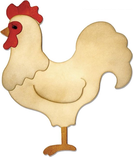 Sizzix Bigz Die - Rooster Haan kip by Jen Long-Philipsen | bol