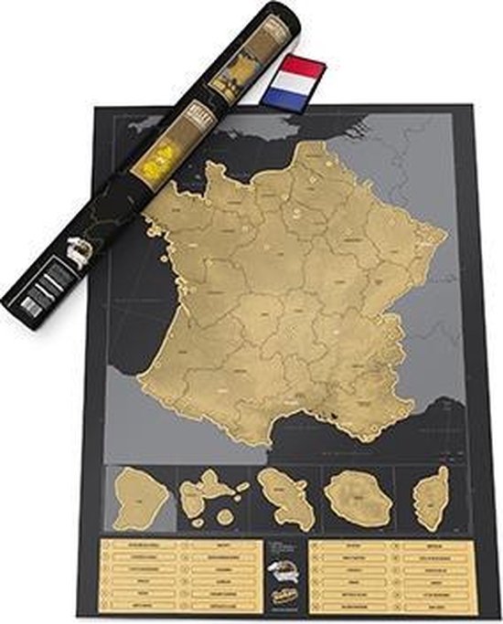 Kras Wereldkaart - Scratch Map France | bol.com