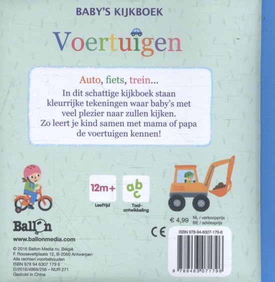 Baby's kijkboek - Voertuigen, Baby''s kijkboek | 9789463071796 | Boeken ...