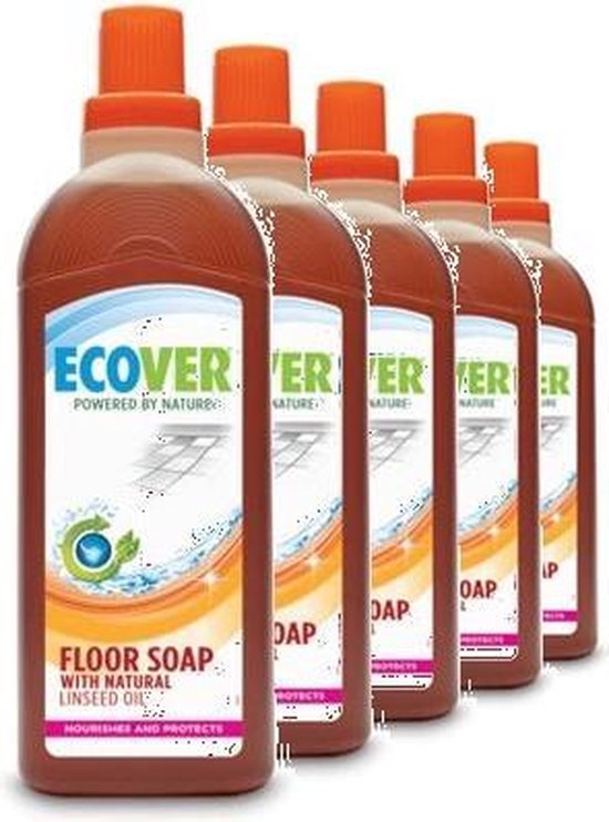 Ecover 5 stuks vloerzeep met lijnzaadolie | bol.com