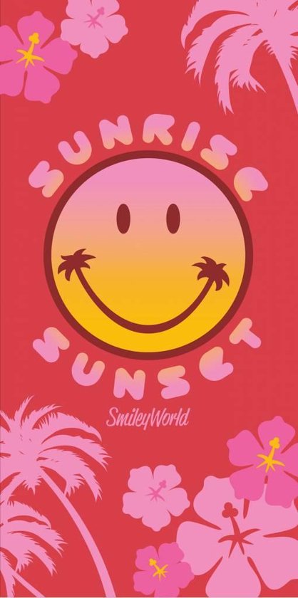 Smiley Hawai - Strandlaken - 75 x 150 cm - Multi | bol