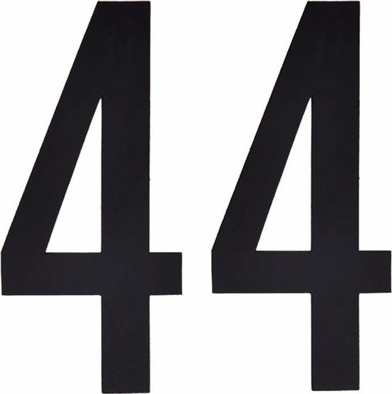 Autocollant numéro 44 noir 10 cm | bol.com