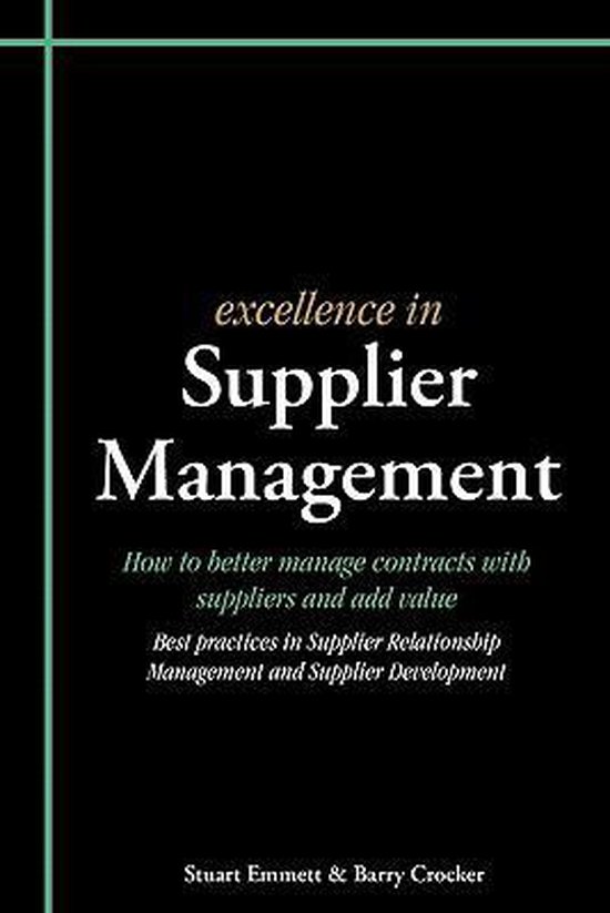 Excellence in Supplier Management | 9781903499467 | Stuart Emmett ...