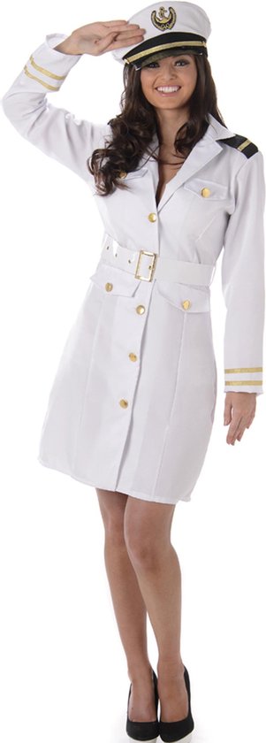 Partychimp Marine Officier Matroos Kostuum Carnavalskleding Dames ...