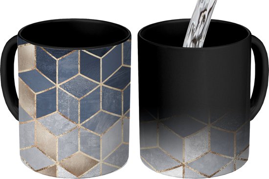 Magische Mok - Foto op Warmte Mokken - Koffiemok - Kubus - Goud - Luxe ...