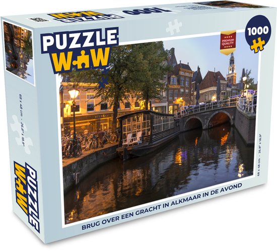 Puzzel Alkmaar - Brug - Gracht - Legpuzzel - Puzzel 1000 stukjes volwassenen | bol.com