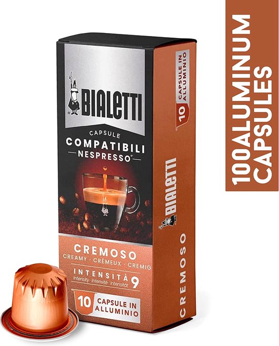 Bialetti Cremoso - Nespresso Compatible Capsules - 10 x 10st | bol