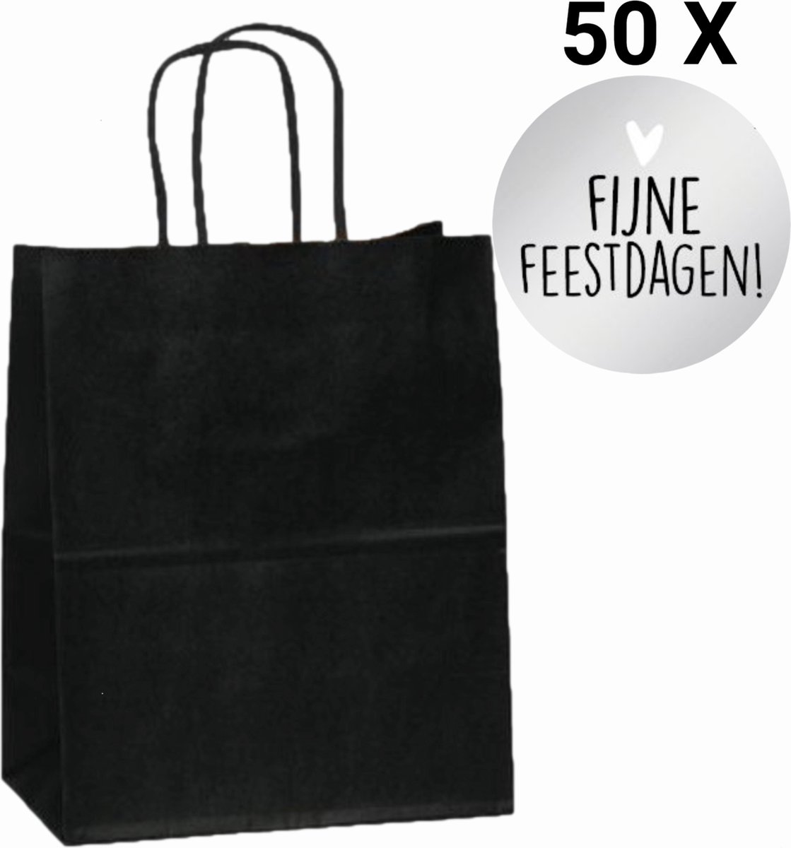 LOVV-Papieren Tasjes -Cadeautasjes-Cadeauzakjes-voor Kerst-50 Stuks ...