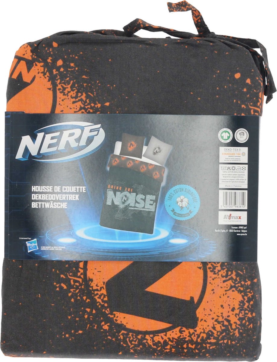 Nerf Dekbedovertrek Bring the Noise - Eenpersoons - 140 x 200 cm - Bio ...