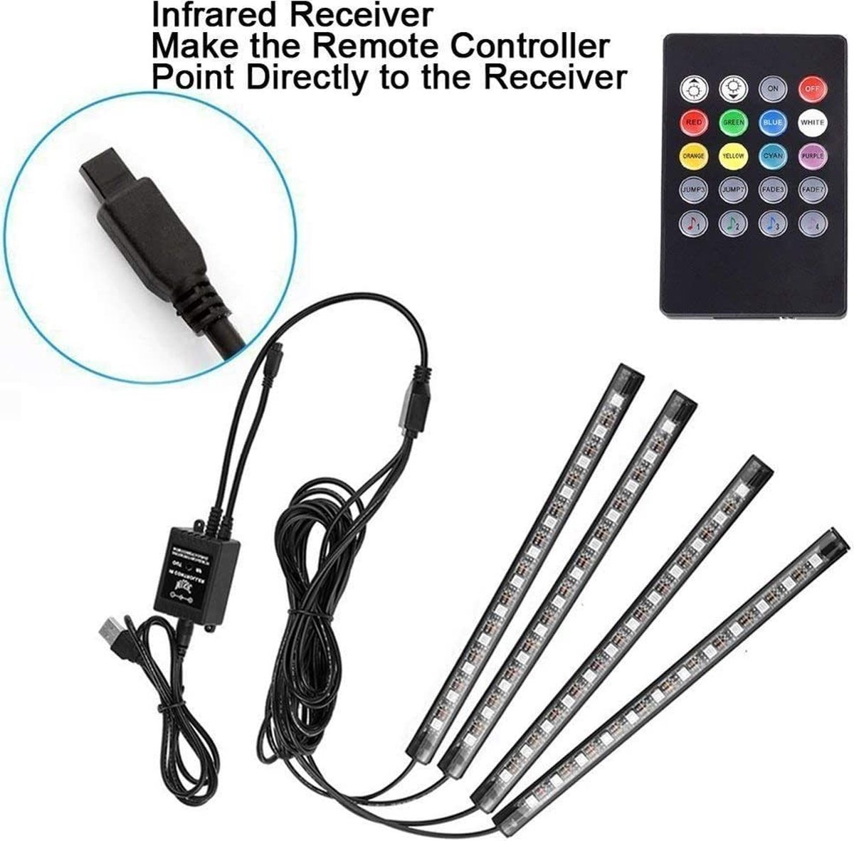Led-binnenverlichting voor de auto – LED Auto Strip - auto-ledstrips ...