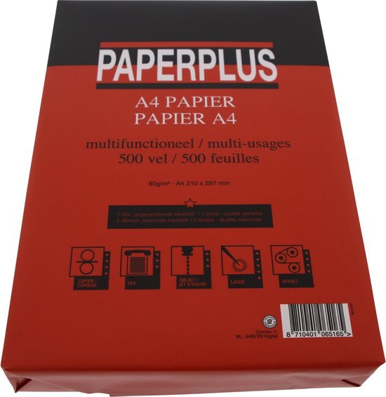 Printpapier wit 500 vel paperplus - A4 - Papier - Kantoor benodigdheden ...