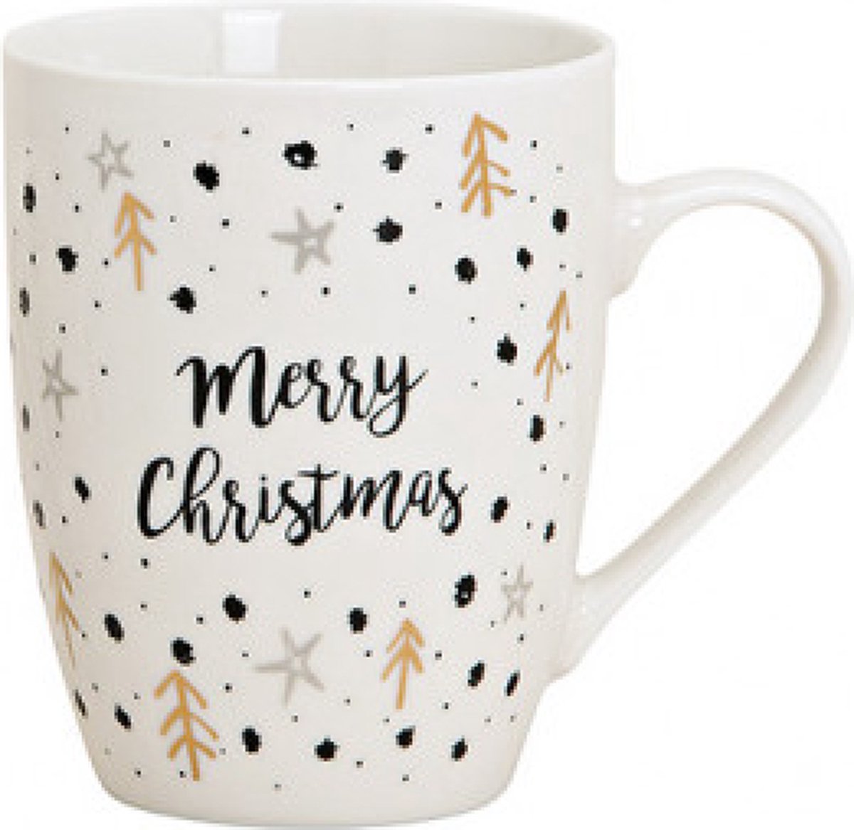 kerstmokken - Merry Christmas Tweeling Mokken - Porselein Wit - 340 ml ...