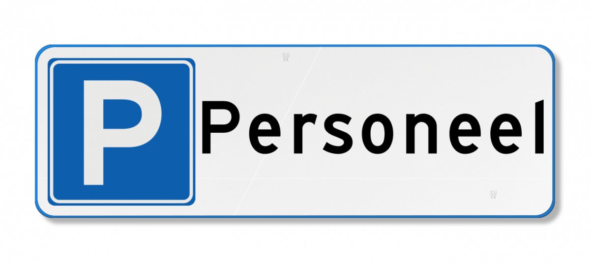 Parkeerbord personeel - aluminium DOR 600 x 200 mm Klasse 3 - 15 jaar ...