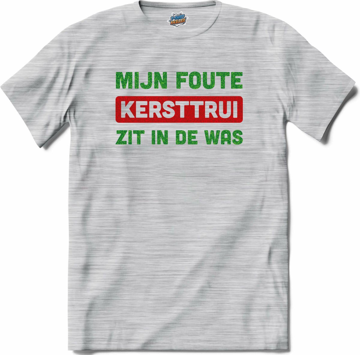 Mijn foute kersttrui zit in de was - T-Shirt - Meisjes - Donker Grijs ...