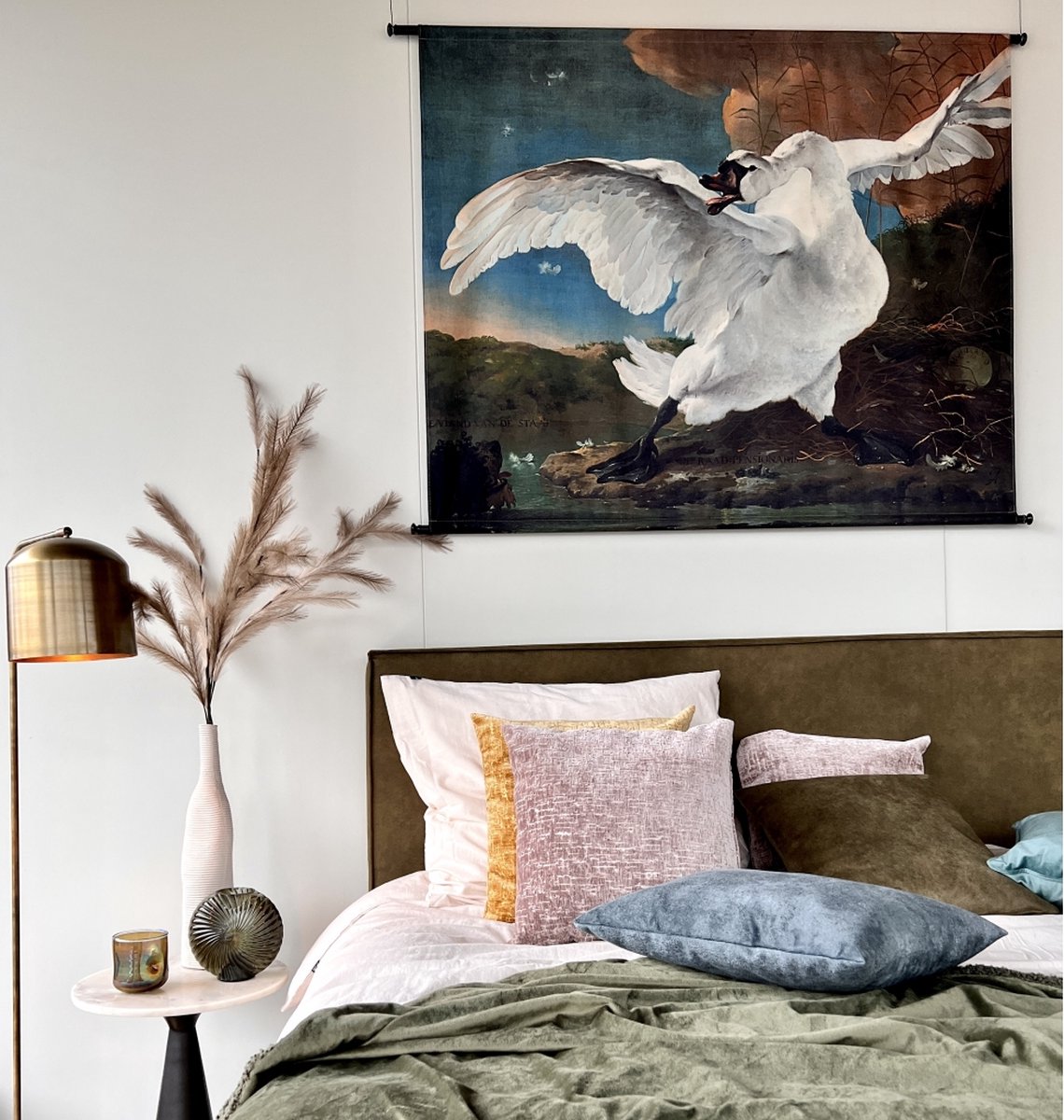 Wandkleed Zwaan Multi - Velvet - Woonexpress | bol.com