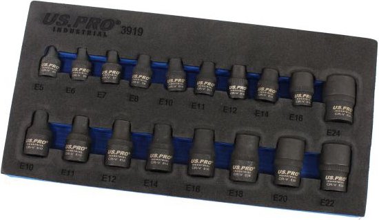 Professionele uitwendige torx krachtdoppenset / E-torx impact doppenset ...