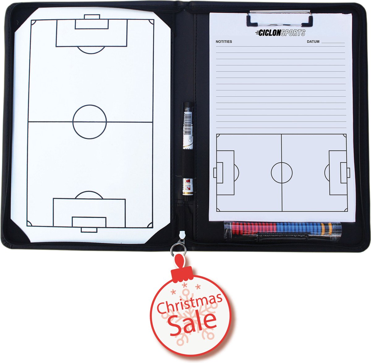 Tactiekmap / coachmap voetbal - voetbaltrainer - lederen map inclusief ...