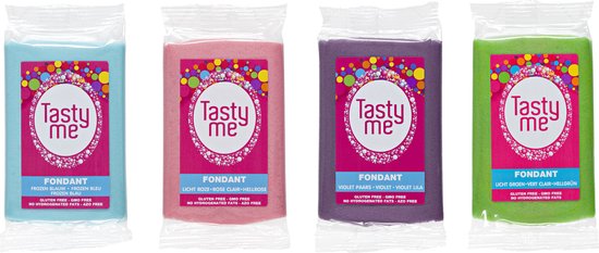 Set 4 van 4 Fondant Kleuren Voordeelset 200g. Tasty Me. | bol.com