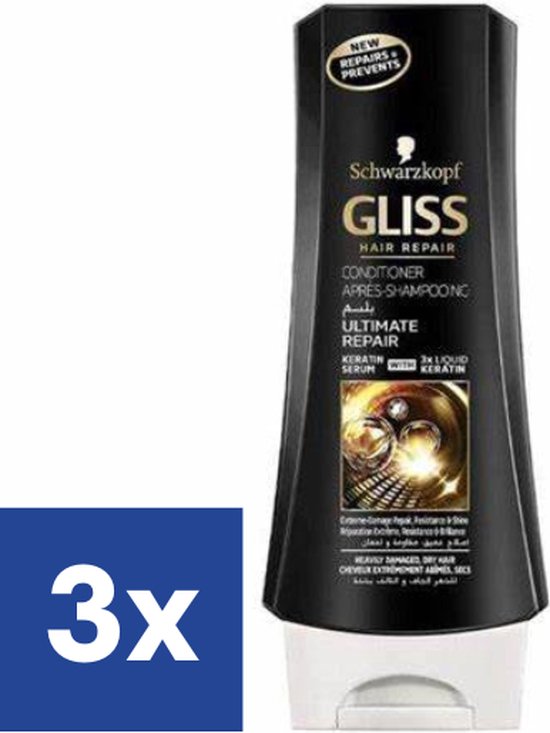 Schwarzkopf Gliss Ultimate Repair Conditioner - 3 x 200 ml | bol.com