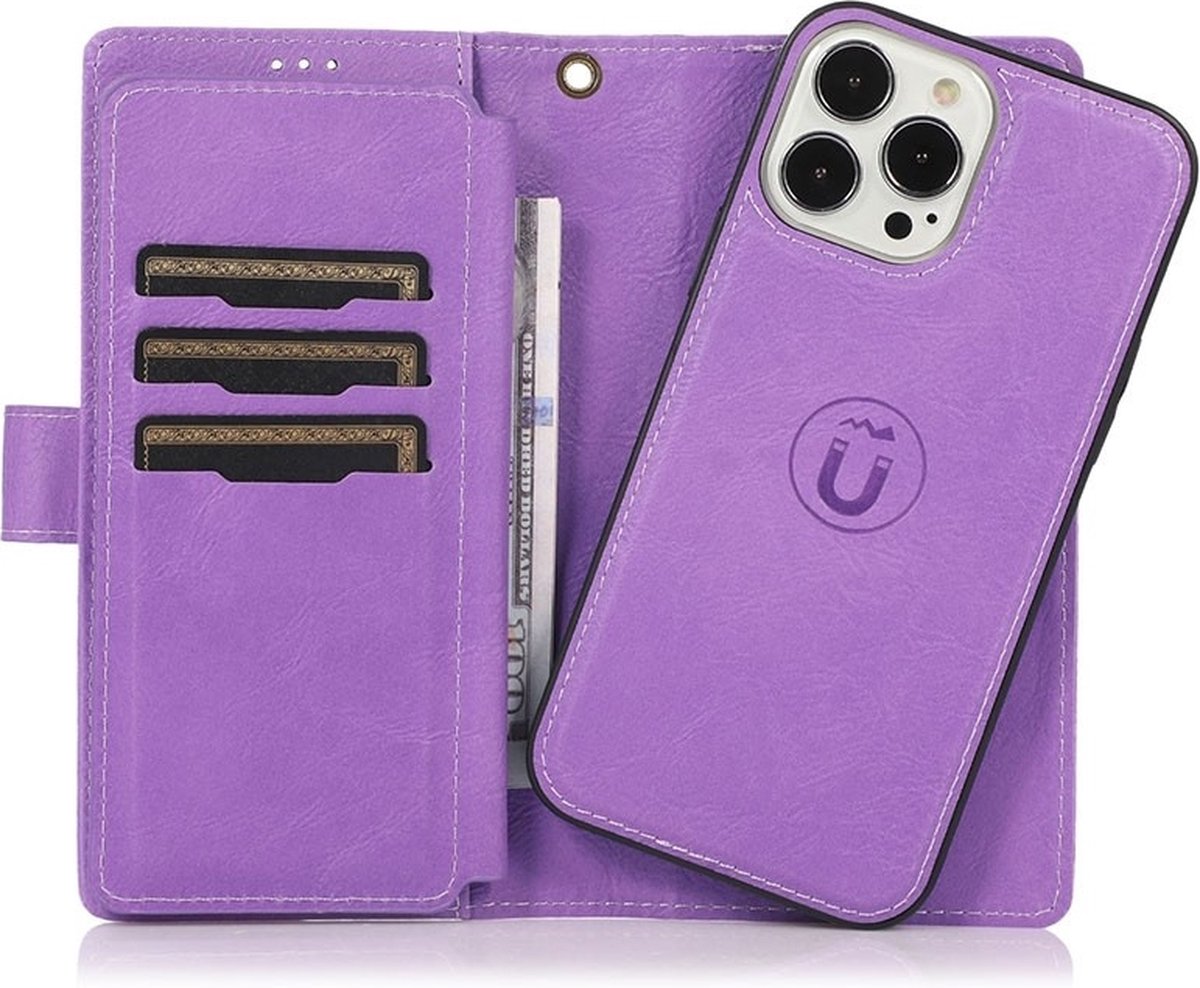 iPhone 12 Pro / iPhone 12 Magnetisch 2-in-1 Hoesje - Luxe Wallet Case ...