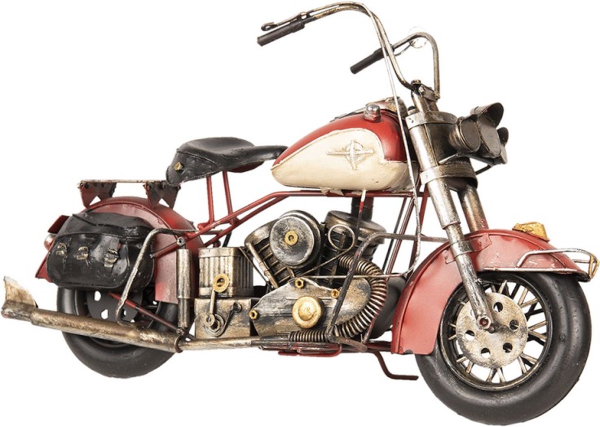 Decoratie Miniatuur Motor 42x17x24 cm Rood Metaal Kunststof Motor ...