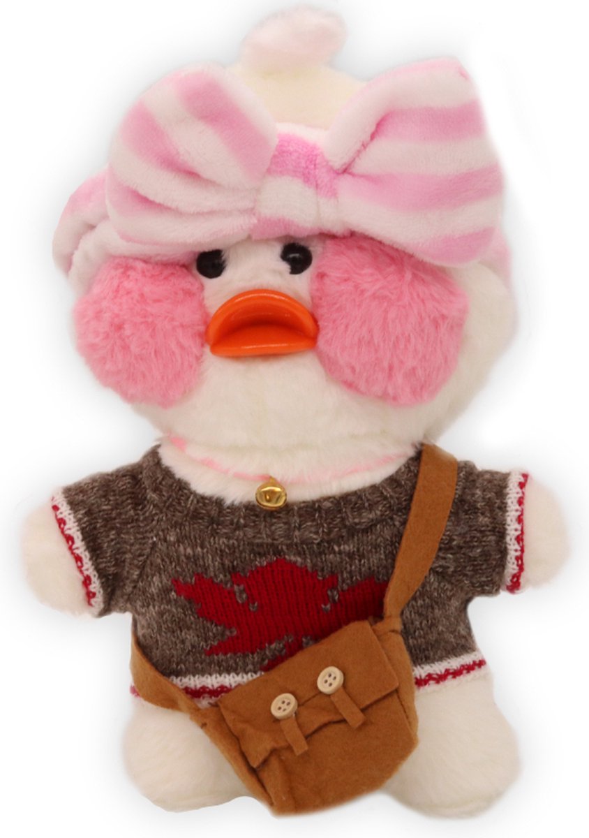 Klikkopers® Paper Duck - Cute Eend - Lalafanfan Duck Knuffel - Schattig ...