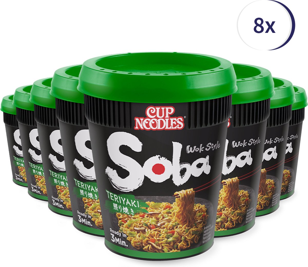 Nissin Soba Cup Teriyaki 90g - 8 stuks | bol.com
