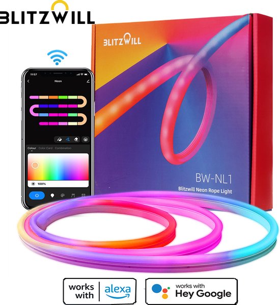 Neon LED Strip 3m - RGBIC-Lichten met het DIY-ontwerp van de ...