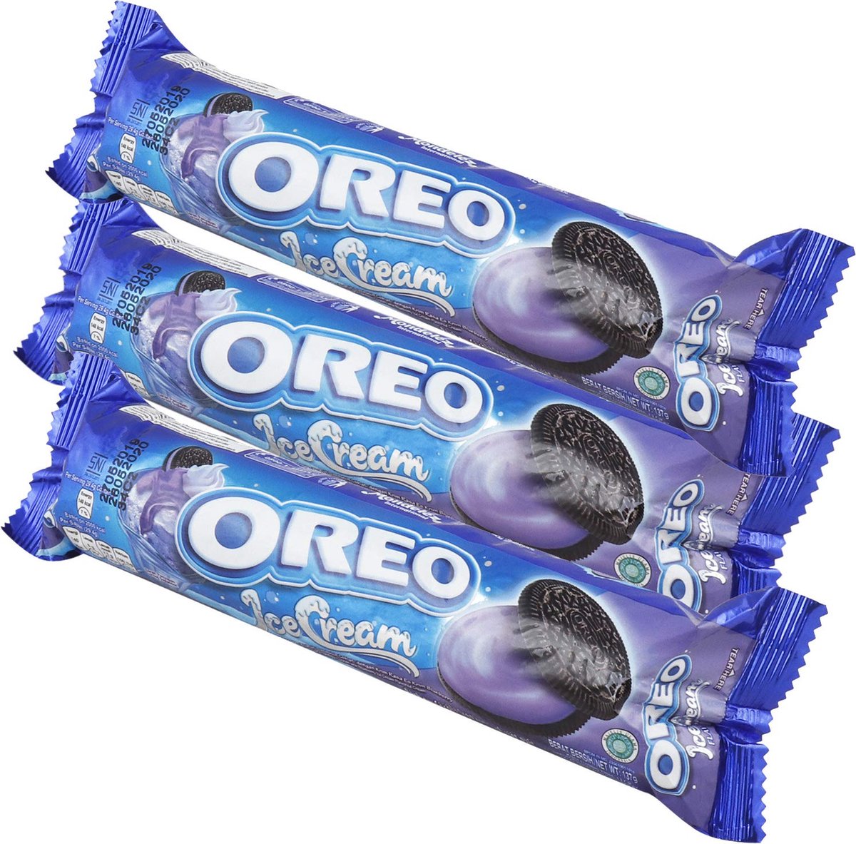 Oreo - Blue Berry Ice Cream - 3-Pack - 3 Stuks van 133 Gram ...